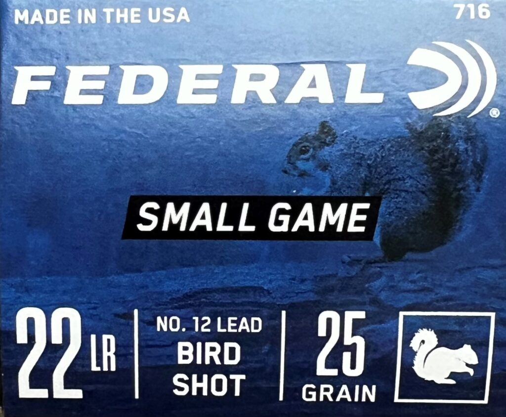 Federal Small Game 22LR #12 Birdshot 25 Grain 1000fps *FREE SHIPPING ...